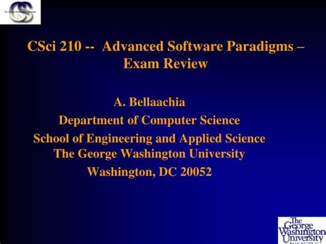 ppt csci 210 advanced software paradigms exam review powerpoint