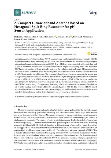 pdf a compact ultrawideband antenna based on hexagonal split ring