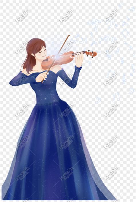바이올린 소녀 음악 테마 일러스트 레이션 Png 일러스트 무료 다운로드 Lovepik