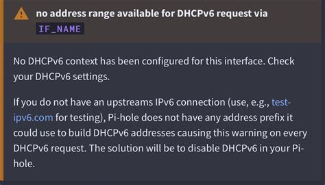 How Do You Actually Disable Dhcpv6 I Keep Getting This Error And It