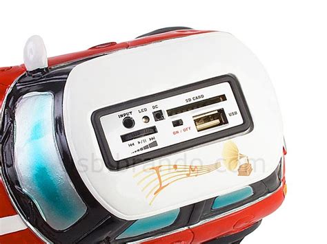 Mini Cooper Styled Portable Speaker With MP Player Gadgetsin