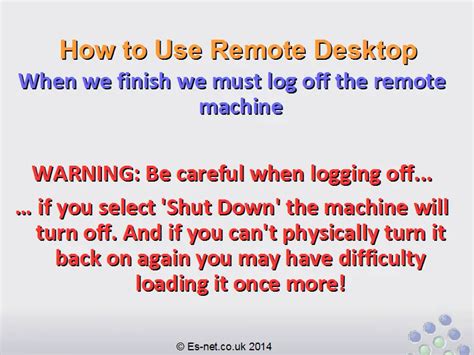 Using Remote Desktop In Windows