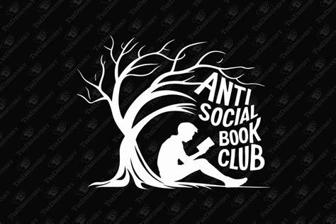 Anti Social Book Club Introvert Reader Graphic By Teedesignery · Creative Fabrica