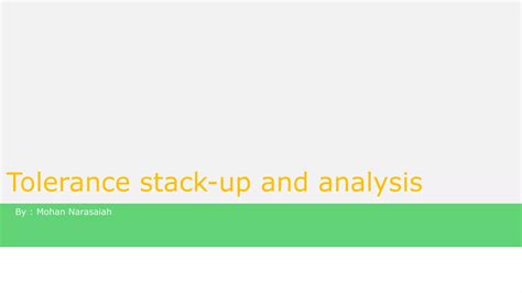 tolerance stack up and analysis mn pdf