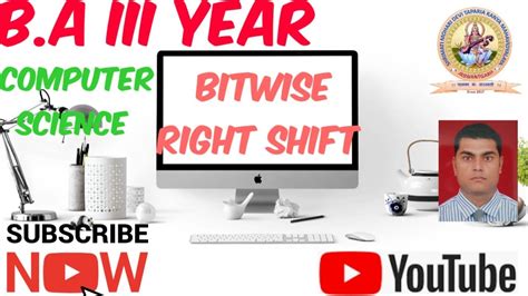 Bitwise Right Shift Operator In C Ba Iii Yearsmdtkm Youtube