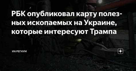 РБК опубликовал карту полезных ископаемых на Украине которые интересуют Трампа ИА Регнум Дзен