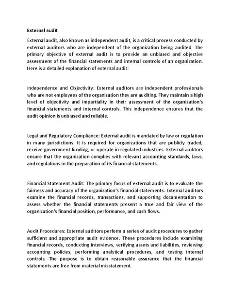 External Audit Learning External Audit External Audit Also Known As Independent Audit Is A