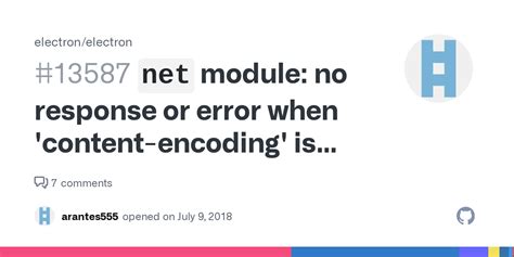 `net` Module No Response Or Error When Content Encoding Is Incorrect