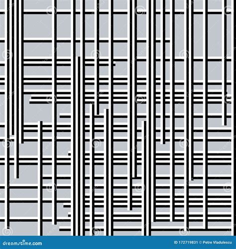 Pattern With Intersecting Black And White Streaks Modern Stylish Image Stock Vector