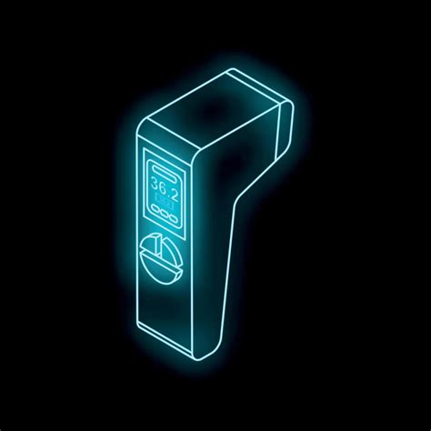 Digital Non Contact Infrared Thermometer Showing Normal Body Temperature 52630921 Vector Art At