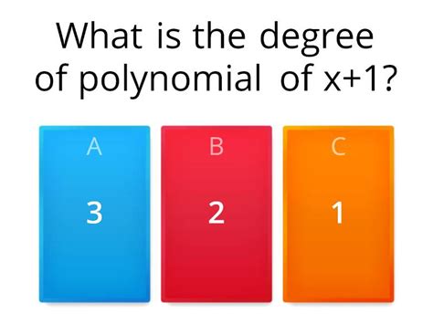 degree of polynomial functions quiz