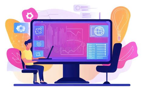 Software Developer Working With Global Data Processing And Analysis