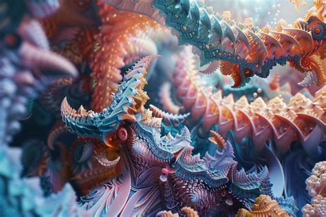 premium photo discover the mesmerizing intricacies of a fractal generative ai