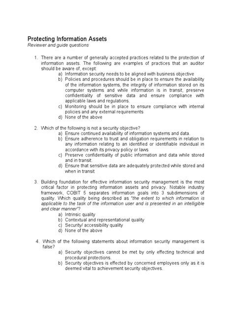 Protecting Information Assets Reviewer And Guide Questions Pdf