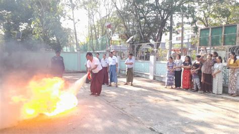 ဒဂုံမြို့သစ် မြောက်ပိုင်း မြို့နယ်၊ မြို့နယ်အခွန်ဦးစီးမှူးရုံးတွင် မီးဘေးအန္တရာယ်ကြိုတင်ကာကွယ