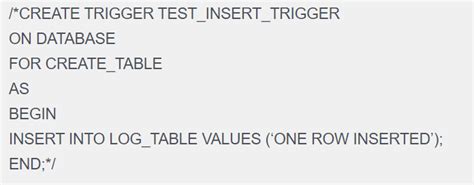 SQL Trigger Free Online Course Examples