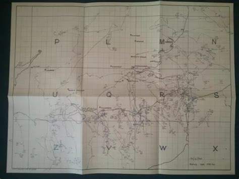 1940 Wwii Operation Plot Map Of Enemy Raids From Day Before Battle Of