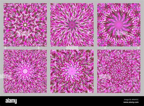 Tiled Mosaic Background Design Set Psychedelic Circular Vector Illustration Stock Vector Image