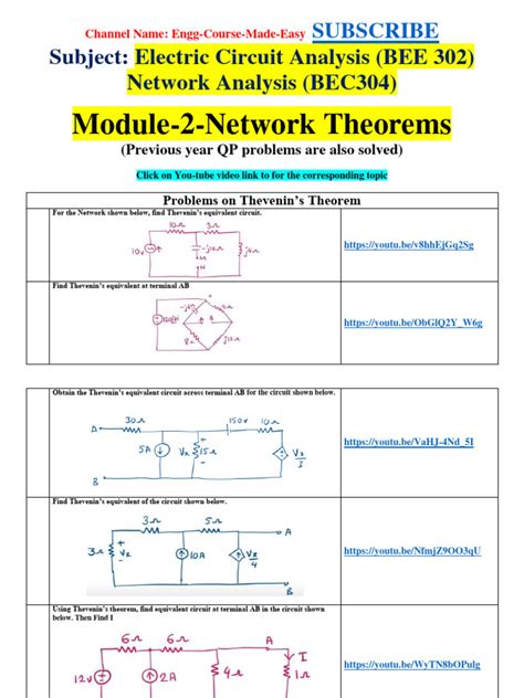 Eca Bee 302 And Na Bec304 Module 2 Pdf Electrical Network