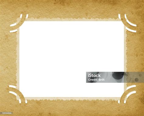 오래 된 수평 가장자리 사진 프레임 그런 지 질감 빈티지 레트로 앨범 격리 된 빈 빈 사진 포트폴리오 페이지 복사 공간 배경 얼룩진 엽서 질감 베이지 색 탄 세피아 매크로