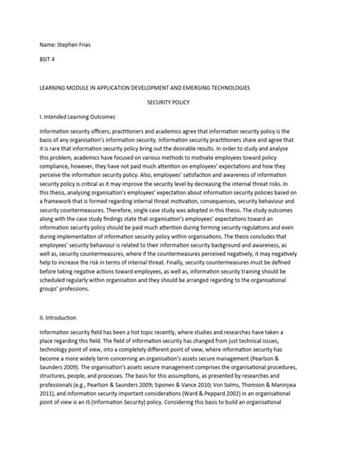 Security Policy Pdf Information Security Policy
