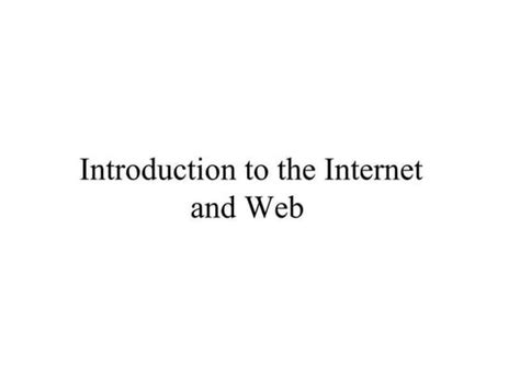 Web Design How The Web Works Pptx