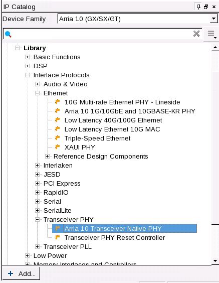 221 Select And Instantiate The Phy Ip Core