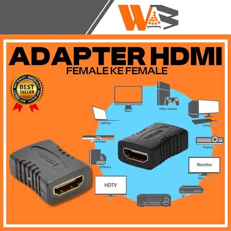 Jual Konverter Hdmi Adapter Colokan Hdmi Converter Adapter Hdmi Female Ke Hdmi Female