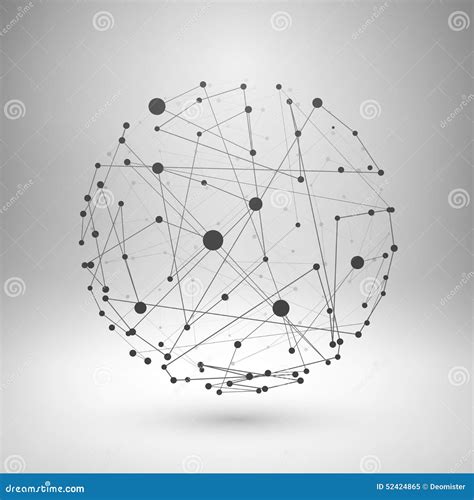 Wireframe Mesh Polygonal Sphere Stock Vector Illustration Of Border Object 52424865