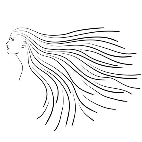 Un Dessin Au Trait Continu Abstrait Visage De Femme Illustration De