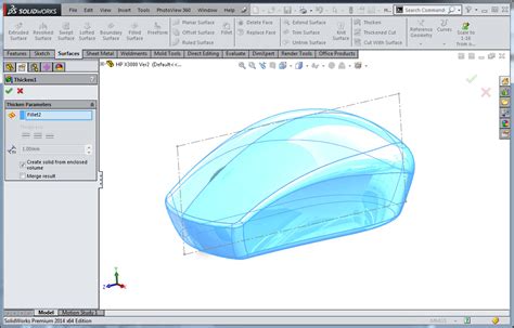 Surface Modelling A Mouse In Solidworks Grabcad Tutorials