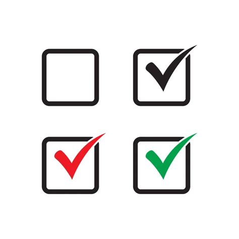 checkbox set blank checked checkbox vector icon stock vector image by