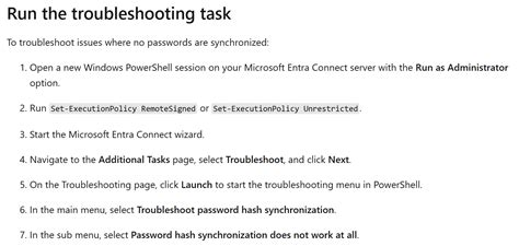 Password Hash Sync Perpetual Error Microsoft Qanda