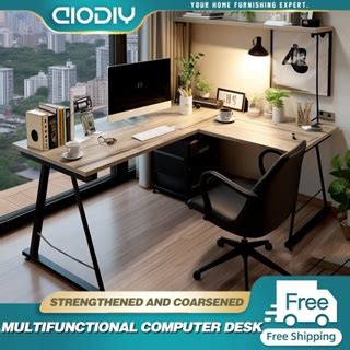 L Shape Table For Computer L Shaped PC Office Desk Long Corner L Type Study Working Table For