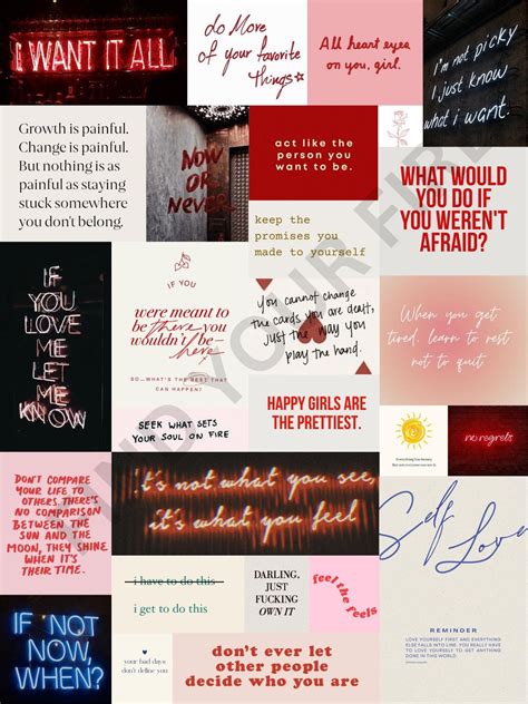 Digital Quote Collage Poster Aesthetic Quote Collage Inspirational