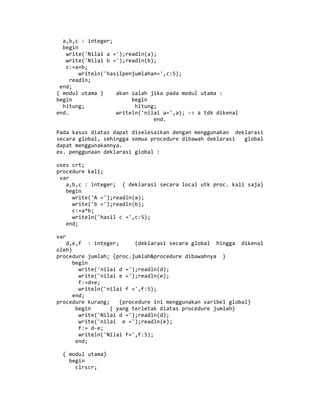 Pascal Prosedur Txt Notepad Pdf