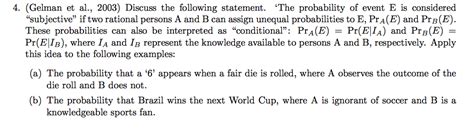 Solved Discuss The Following Statement The Probability Of Solved Discuss The Following Statement The Probability Of