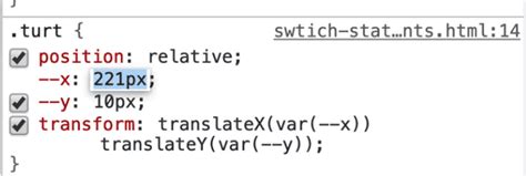 Case Switch And Animating A Turtle With Css Variables Beginner