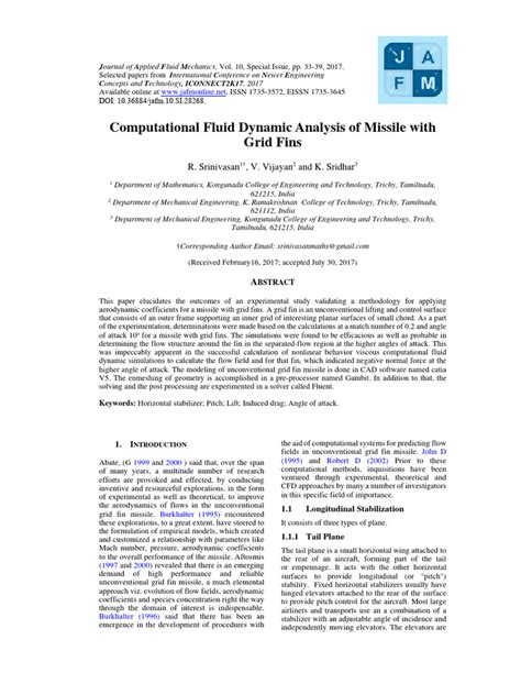 Computational Fluid Dynamic Analysis Of Pdf Aircraft Empennage