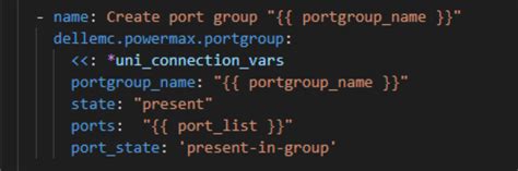 creating port groups dell powermax ansible modules best practices