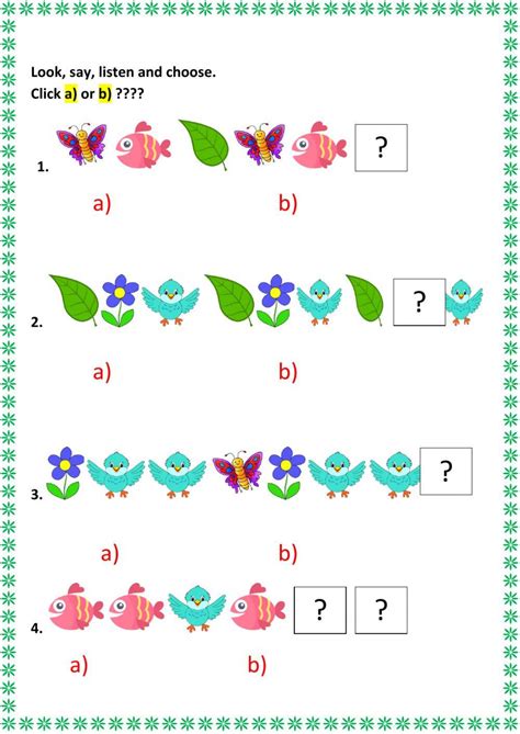 Pattern 1st Grade Online Exercise For Live Worksheets