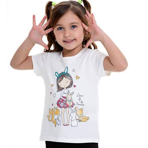 Детска памучна тениска за момичета 6848 2 98см 122см