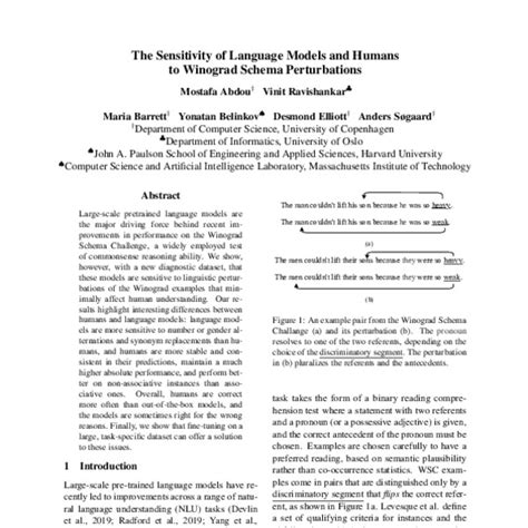 The Sensitivity Of Language Models And Humans To Winograd Schema