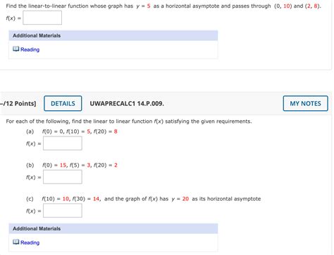 Solved Find The Linear To Linear Function Whose Graph Has Y Chegg Com