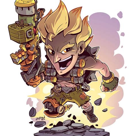 Finished That Junkrat Commission From My Kickstarter Campaign Overwatch Junkrat Chibi