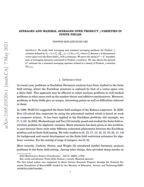 pdf averages and maximal averages over product j varieties in finite