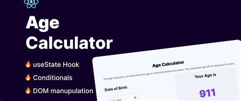 Create A Beginner Level Project In React An Age Calculator App 🔥 Dev Community
