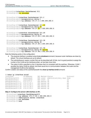 Lab 6 4 1 InterVLAN Routing DOC