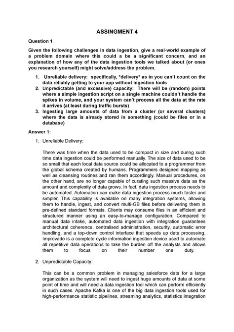 assignment 4 based upon the data ingestion part of big data amod