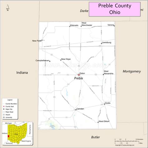 Map Of Preble County Ohio Thong Thai Real